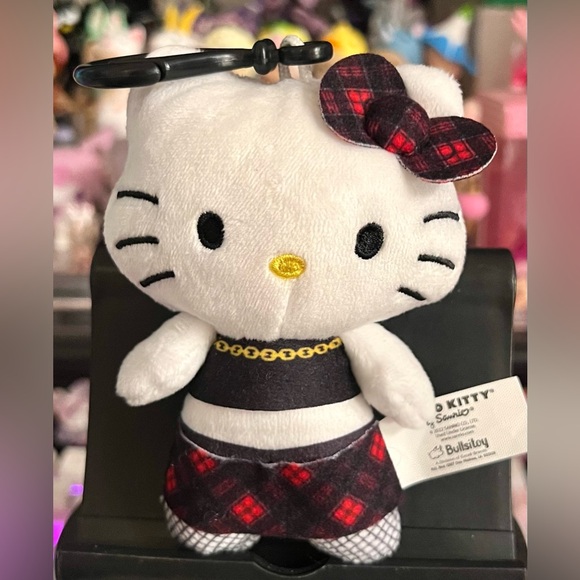 Sanrio | Toys | Sanrio Goth Emo Hello Kitty Plush Dangler Bag Charm ...